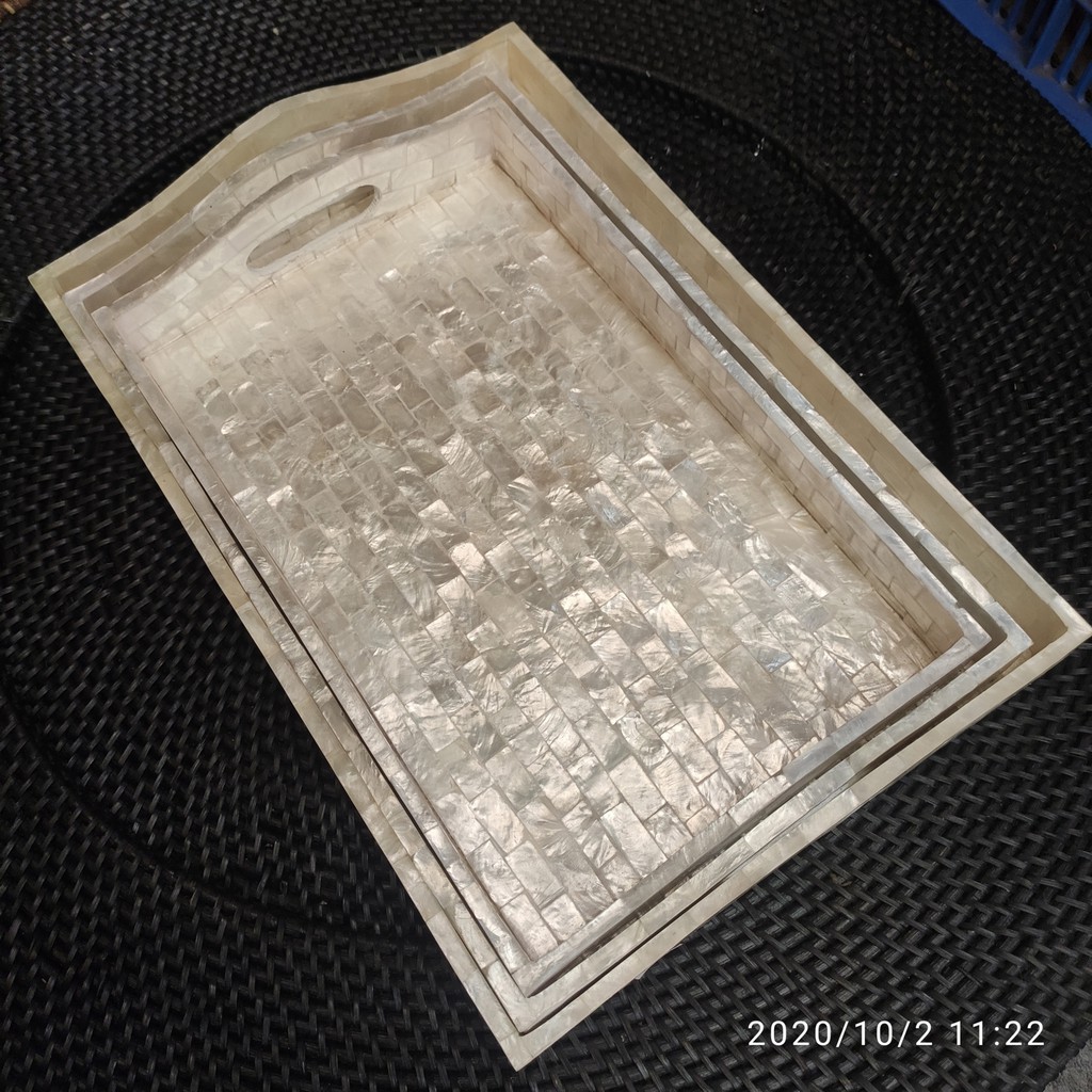 Jual Tray kerang/nampan kerang/baki kerang/tray hotel elegan kotak ...