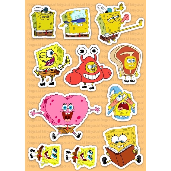 Jual Spongebob Squarepants Sticker Pack by Fasyca | Sticker Spongebob ...