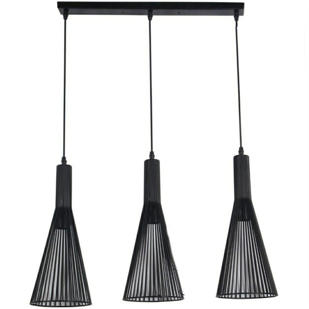 Jual Lampu hias gantung minimalis susun 3 Rangka besi hitam interior ...