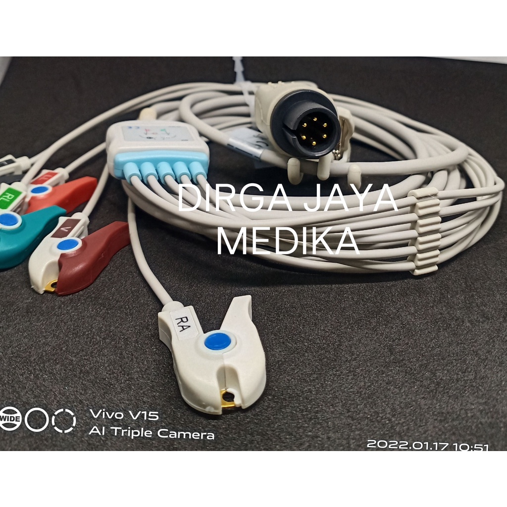 Jual ECG Cable 5 Leads Mindray MEC / EKG Kabel 5 Leadwires Mindray MEC ...
