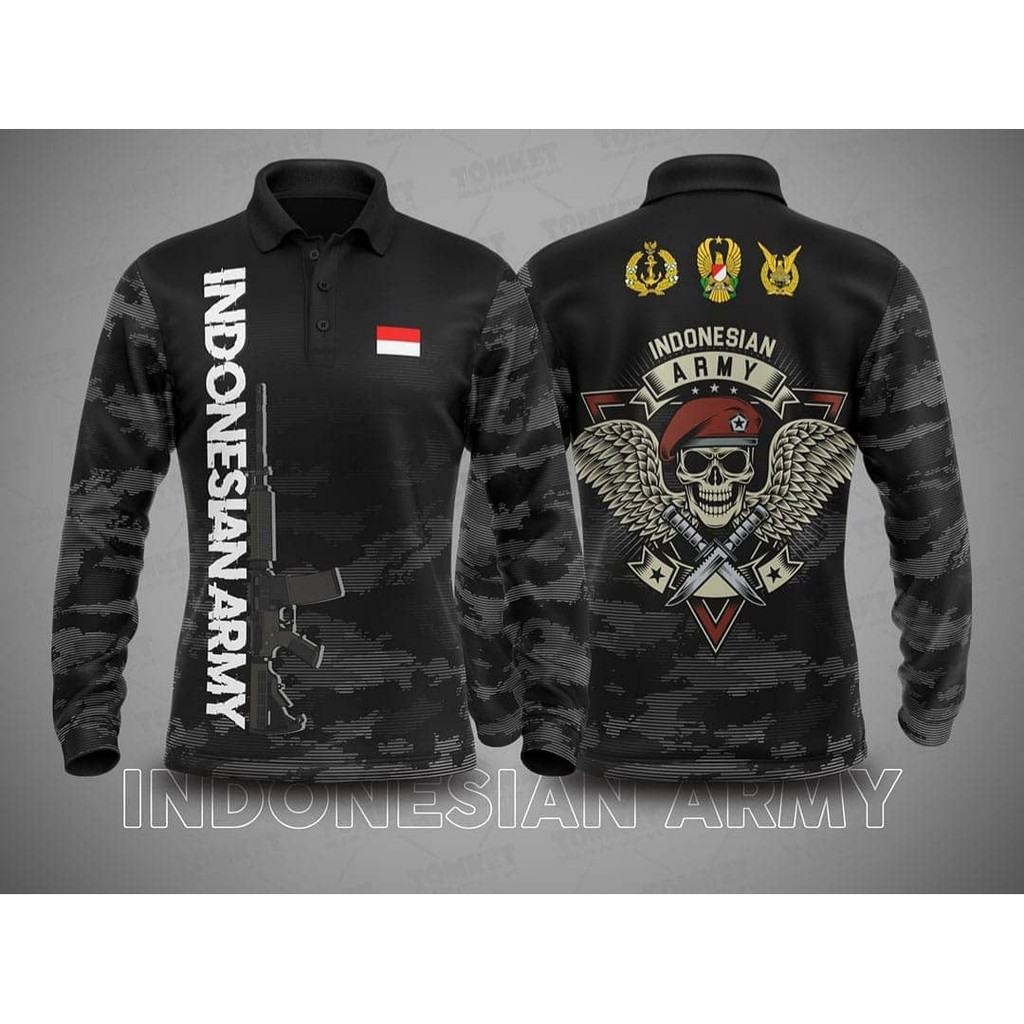 Jual Kaos TRIMATRA indonesia army panjang | kaos panjang TNI | Shopee ...