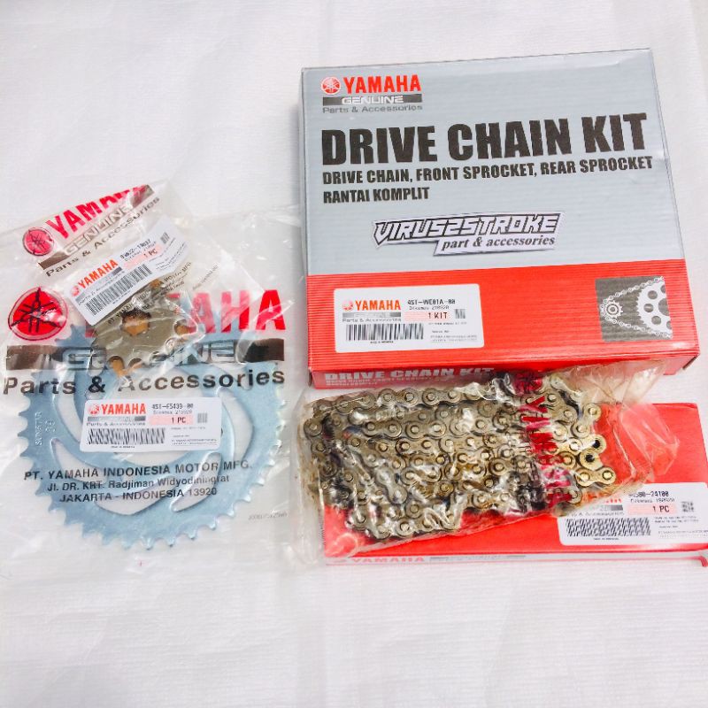 Jual Gear Gir Set Rantai - Drive Chain Kit Yamaha F1ZR FIZR F1Z FIZ R Force 1 F1 Original YGP ...
