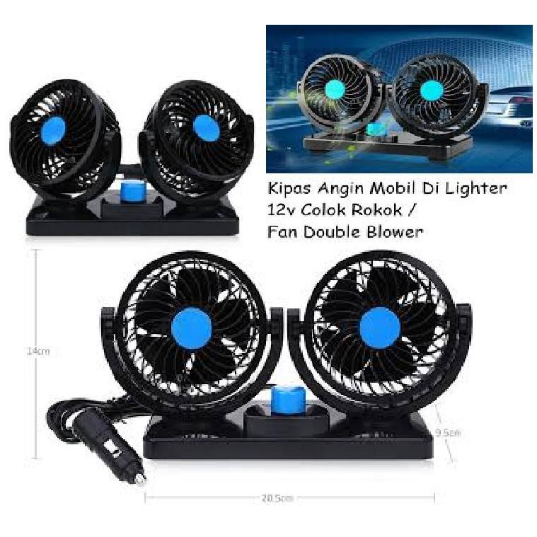 Jual KIPAS ANGIN MOBIL 12 V VOLT/ 24V KIPAS MOBIL / CAR COOLING DOUBLE FAN | Shopee Indonesia