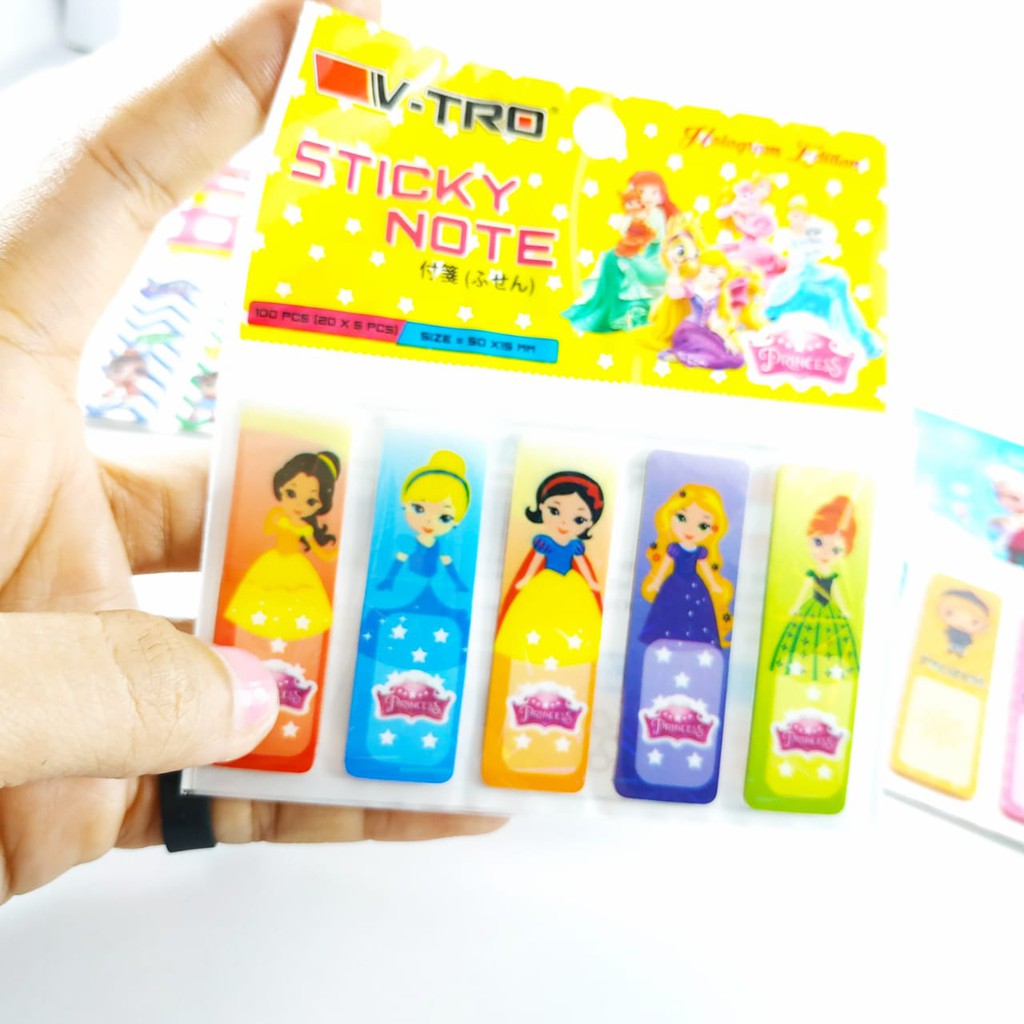 Jual STICKY NOTES PLASTIK STICK KARAKTER PEMBATAS BUKU HALAMAN ...