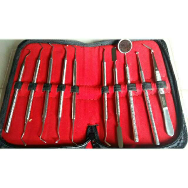 Jual Alat kedokteran gigi instrument isi 10 pieces stainless steel ...
