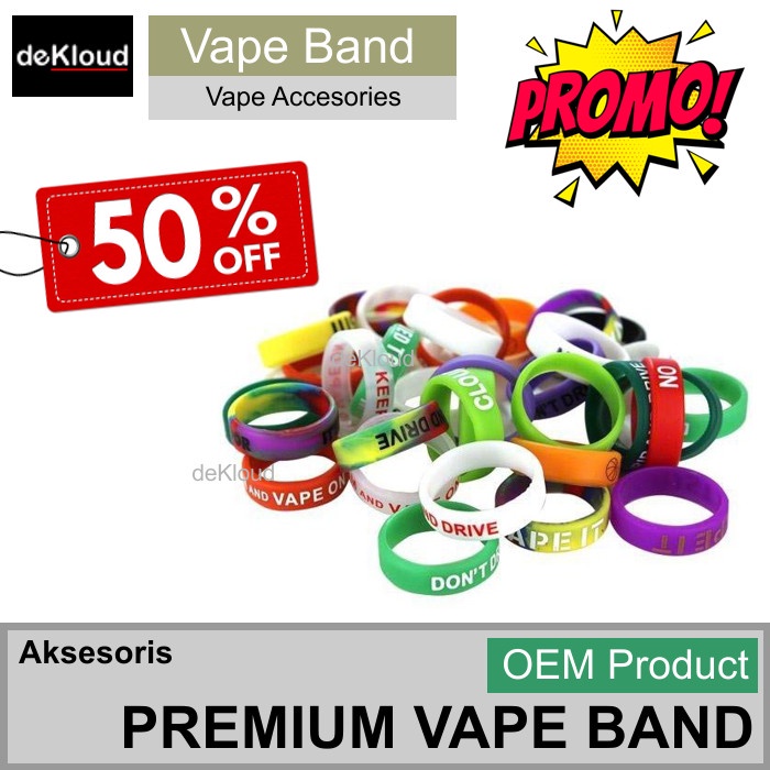 Jual DISKON 50% VapeBand | tali karet kaca rtax o-ring pengaman vapband ...
