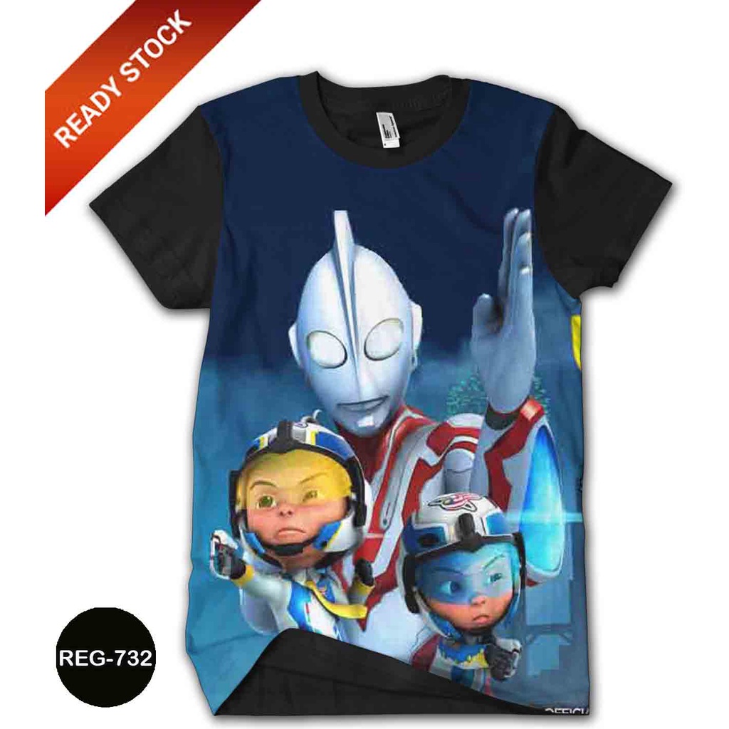 Jual Baju Upin Ipin Serial Ultraman Ribut 3D Kaos Kartun Series Anak # ...