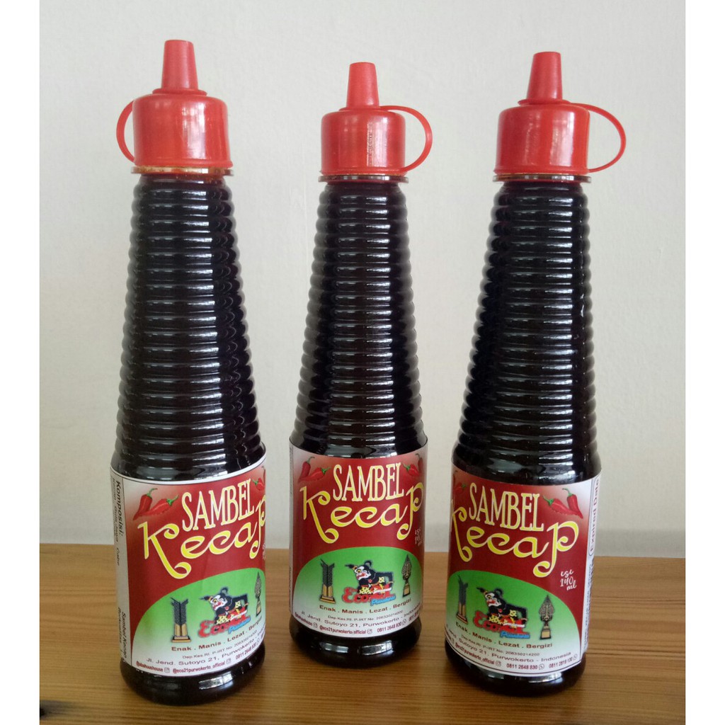 Jual Sambal Kecap Mendoan Pedas Sedang Eco 21 Purwokerto 140 ml ...