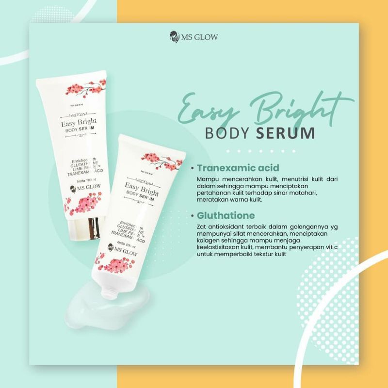 Jual Easy Bright Body Serum MSGLOW (original) | Shopee Indonesia