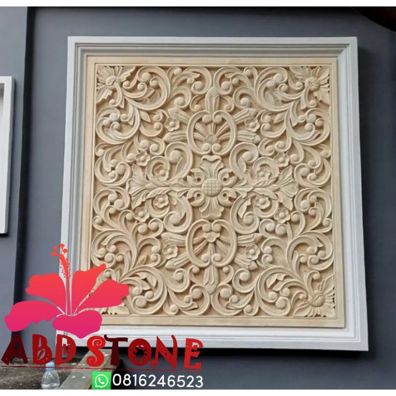 Jual ukiran clasik batu alam paras jogja hiasan dinding | Shopee Indonesia