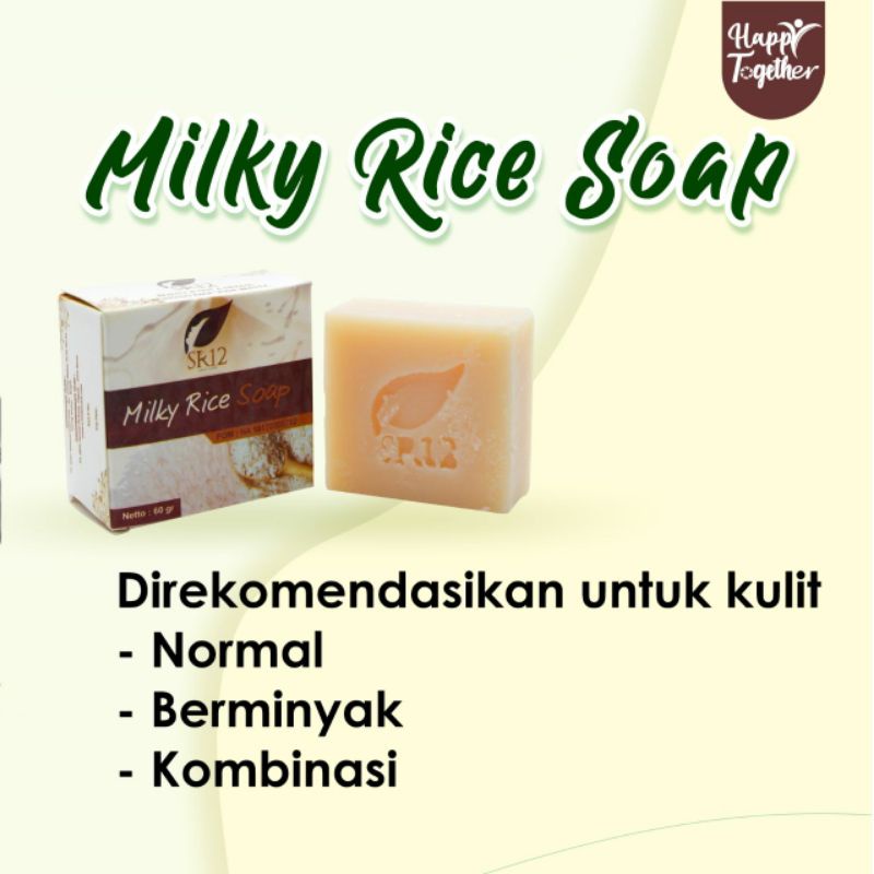 Jual Milky Rice Soap SR12 sabun Wajah untuk kulit normal dan kombinasi ...