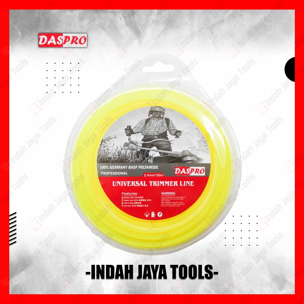 Jual DASPRO Trimmer Line 2.4mm 50 M Tali Senar Potong Rumput Nylon 50M ...