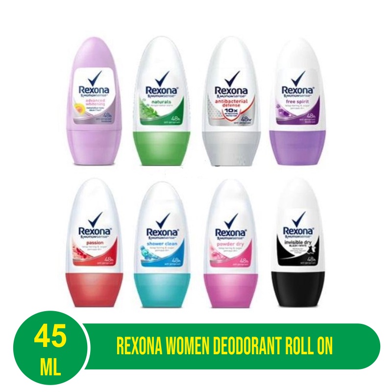 Jual Rexona Women Deodorant Roll On - 45 mL | Shopee Indonesia