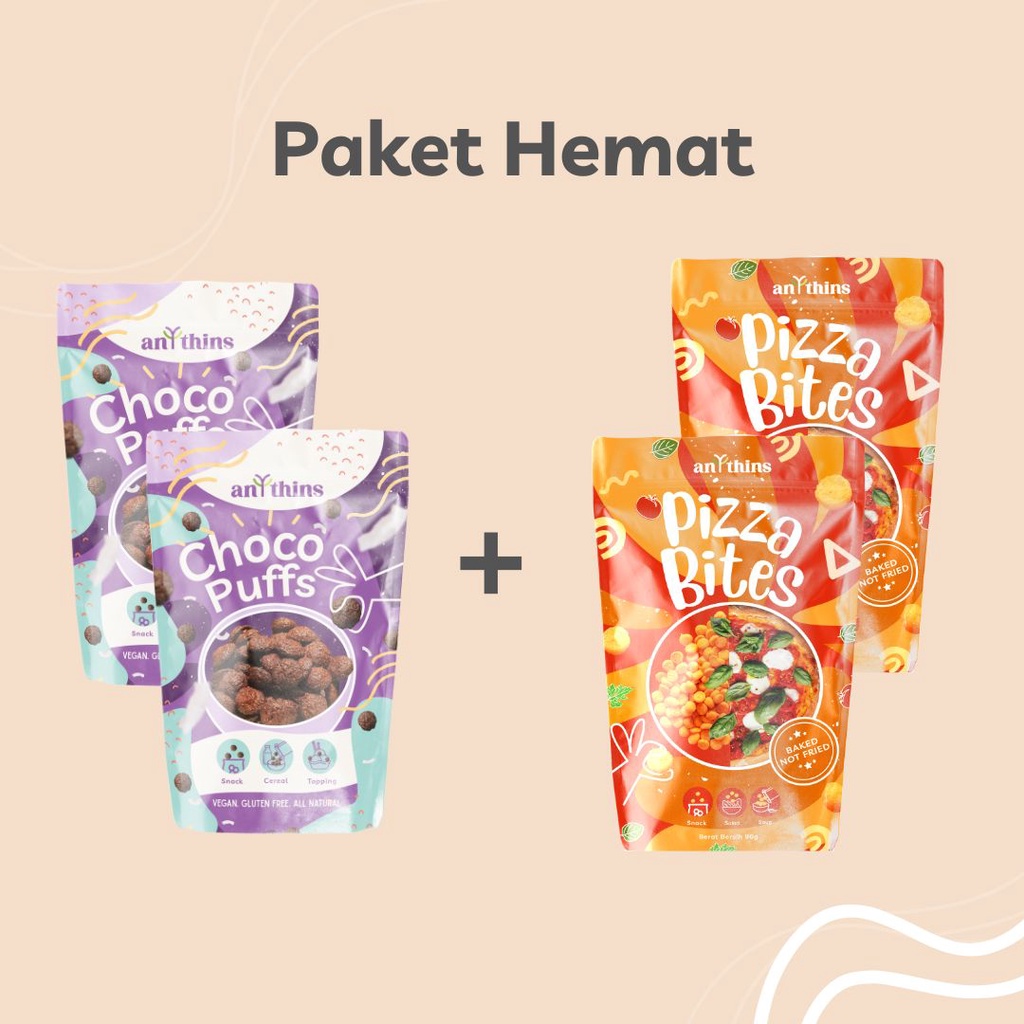 Jual 2 Choco Puffs + 2 Pizza Bites (Paket Hemat Bundle) | Shopee Indonesia