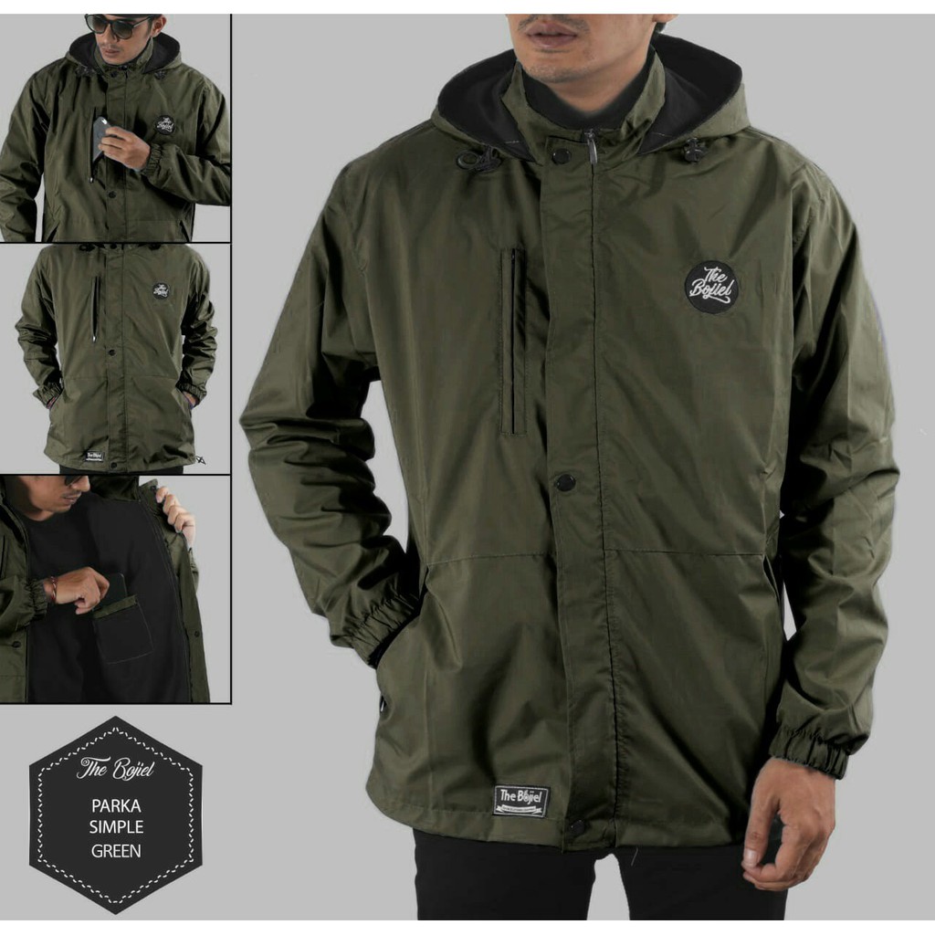 Jual Jaket Parka Pria Taslan Waterproof - Jaket Pria Taslan Original ...