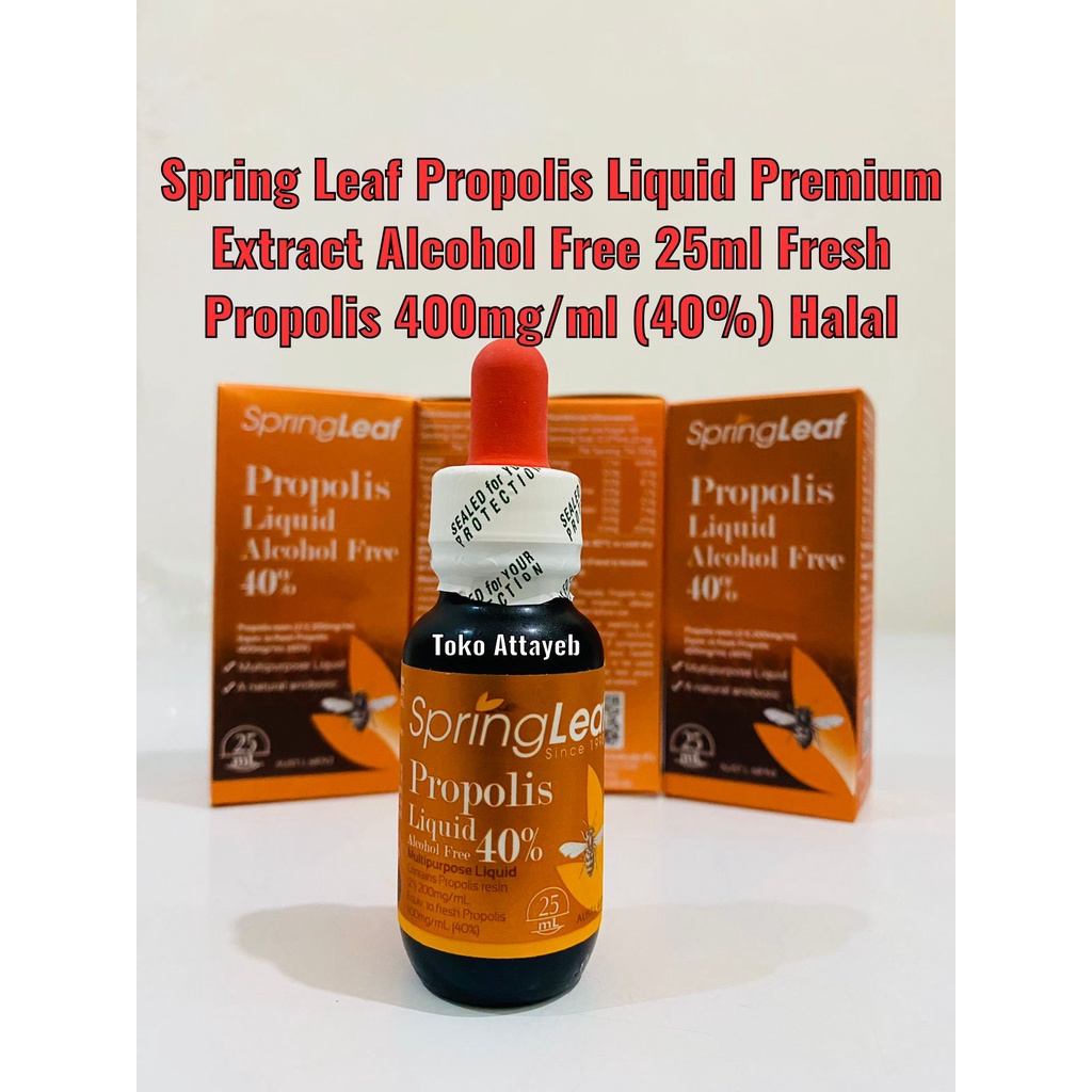 Jual Spring Leaf Propolis Liquid Premium Extract Alcohol Free 25ml ...