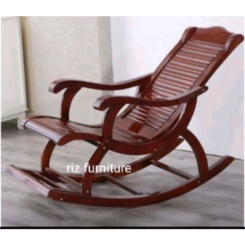 Jual Kursi goyang kursi malas kursi santai jati | Shopee Indonesia