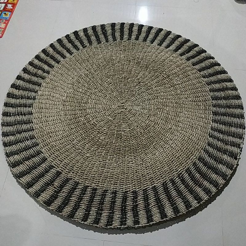 Jual UK 200cm / RUG SEAGRASS / KARPET anyaman/KARPET BULAT /FLOOR MAT ...