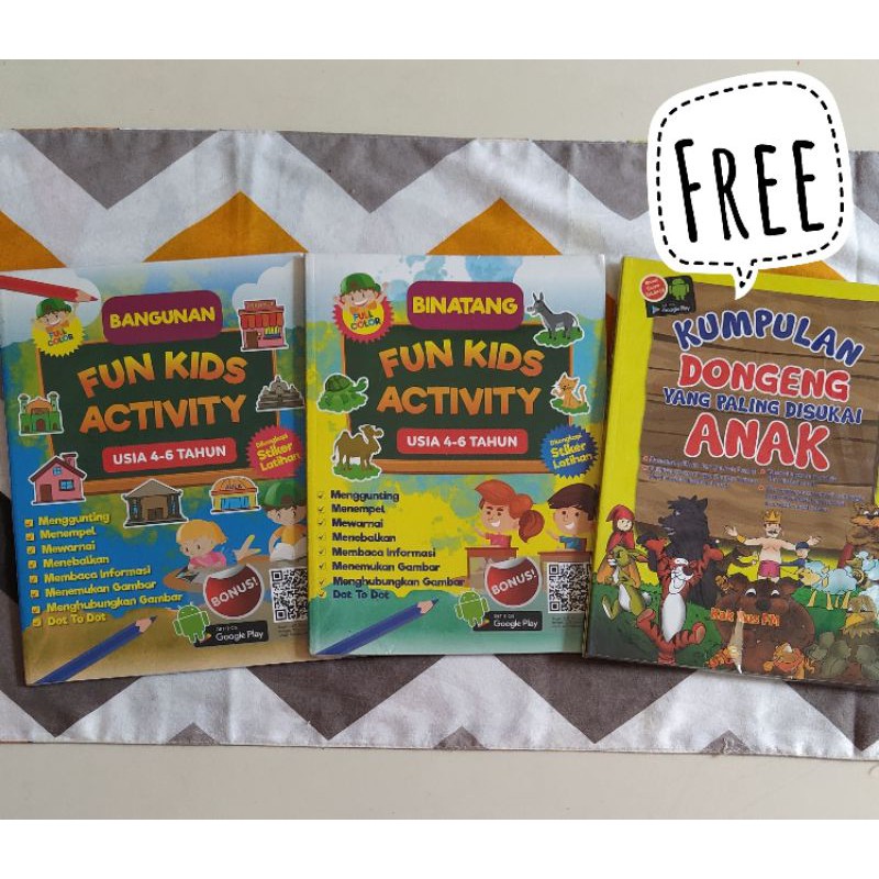 Jual Paket Fun Kids Free Kumpulan Dongeng, Buku belajar TK, buku ...