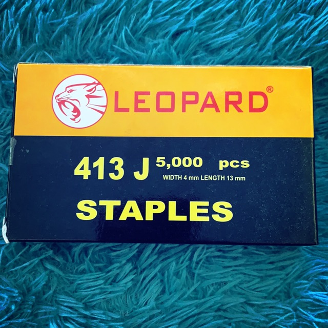 Jual Staples 413J leopard isi staples mesin paku tembak model U refill ...
