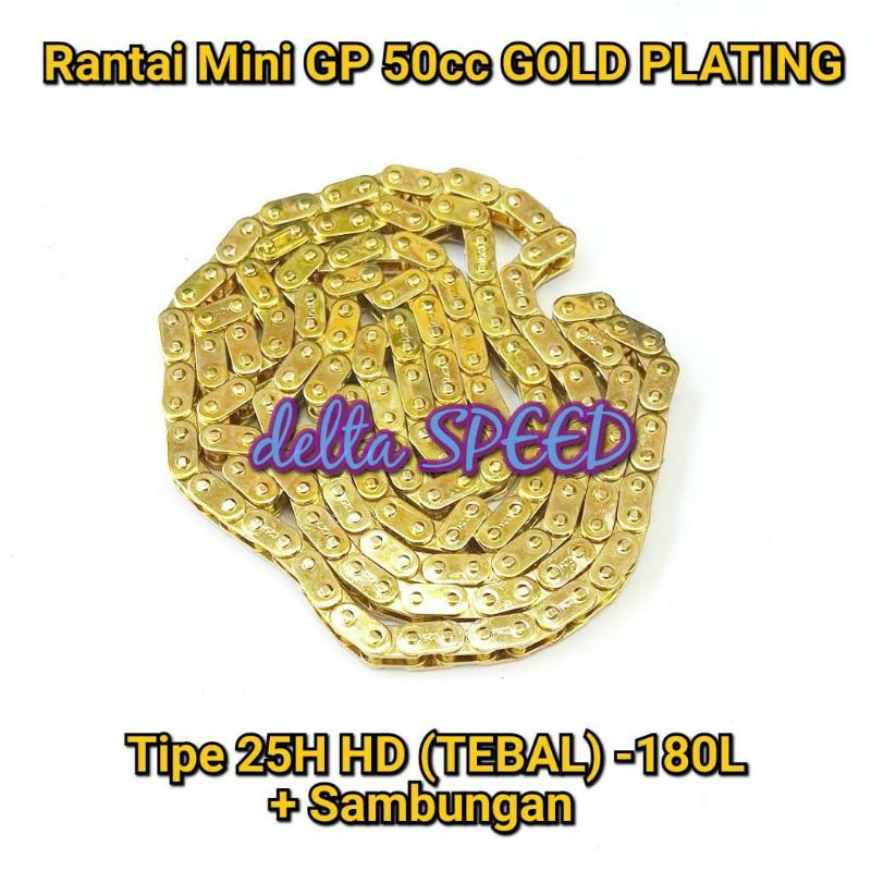 Jual Rantai GOLD PLATING Mini GP Tipe 25H Heavy Duty 180 L + Sambungan | Shopee Indonesia
