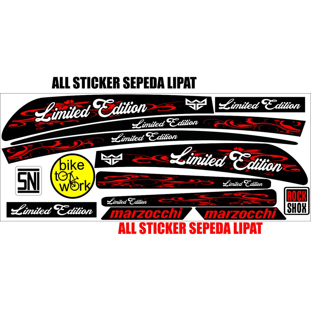 Jual SEPEDA BIKE LIMITED EDITION UNIVERSAL SEPEDA LIPAT VARIASI STICKER ...
