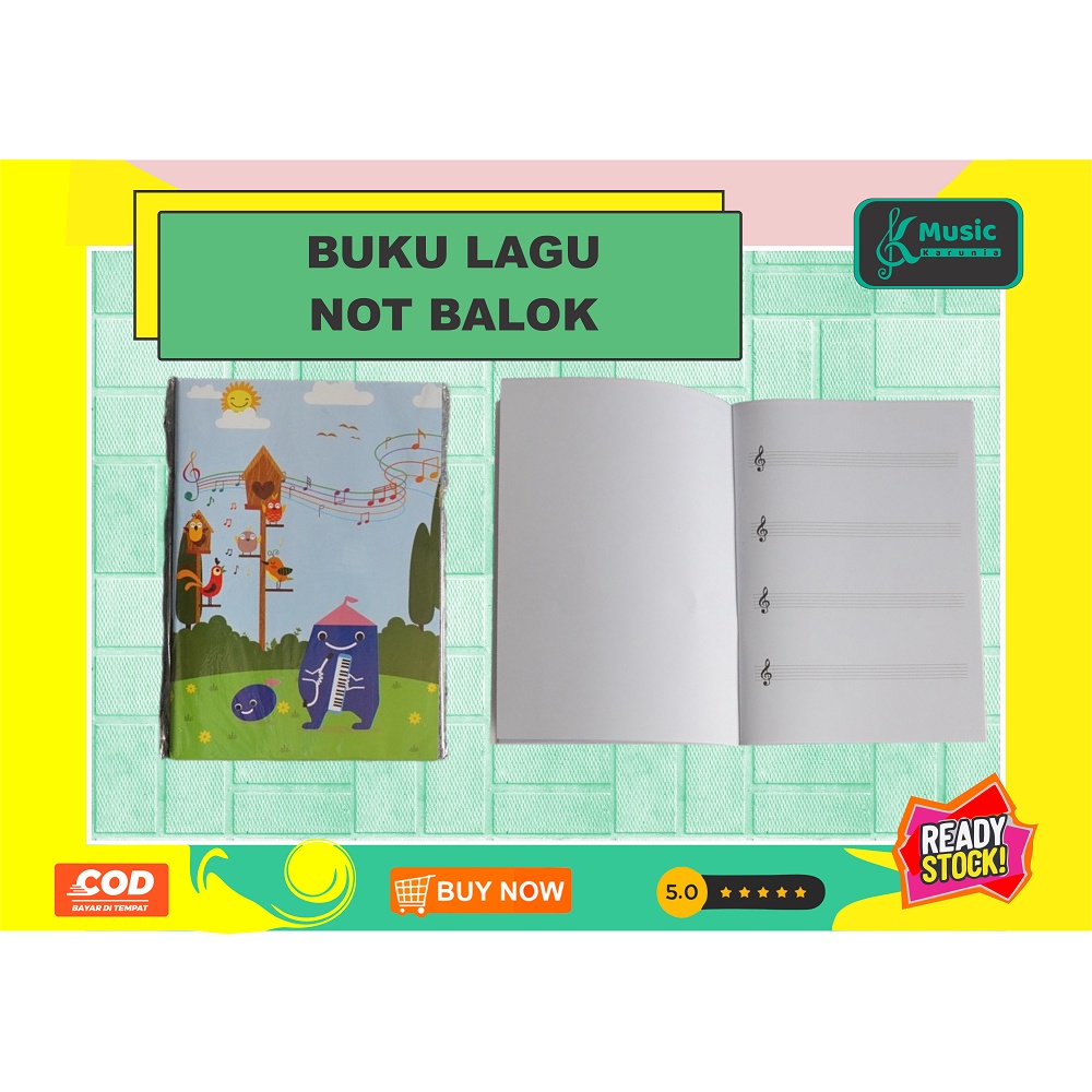 Jual [ COD ] Buku nada lagu atau Not Balok cocok untuk les musik ...