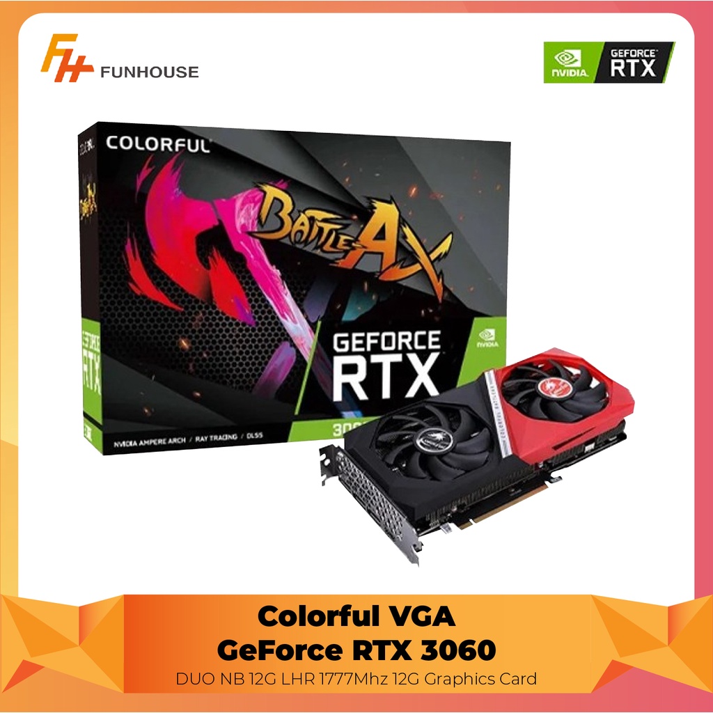 Jual Colorful VGA GeForce RTX 3060 DUO NB 12G LHR 1777Mhz 12G Graphics ...