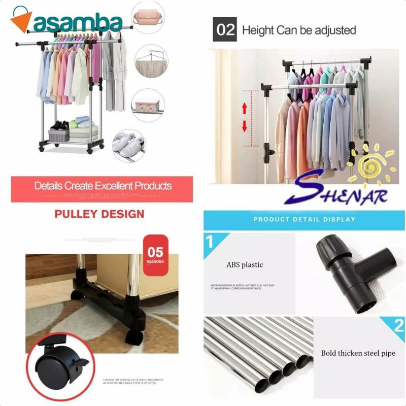 Jual Stand Hanger Double Shenar | Shopee Indonesia