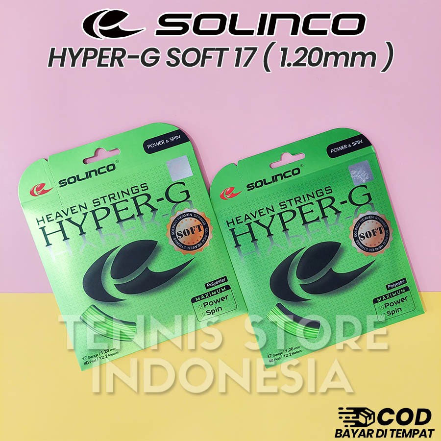 Jual Solinco Hyper-G Soft 1.20/17 String ( Senar Tenis / Tennis ...