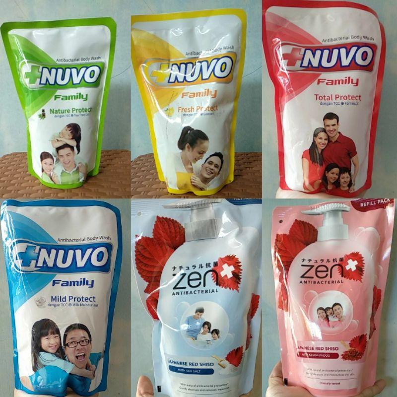 Jual nuvo zen proguard lux giv sabun mandi cair 400 500ml 400ml 450ml ...