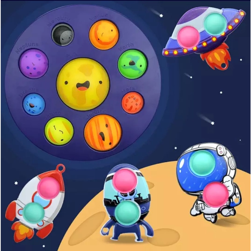 Jual Planet Simple Dimple Planet Fidget Toys Sensory Fidget Planet Pop ...