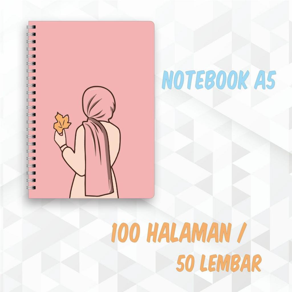 Jual Notebook Spiral A5 Motif Jilbab Muslim - Isi 50 Lembar | Shopee ...