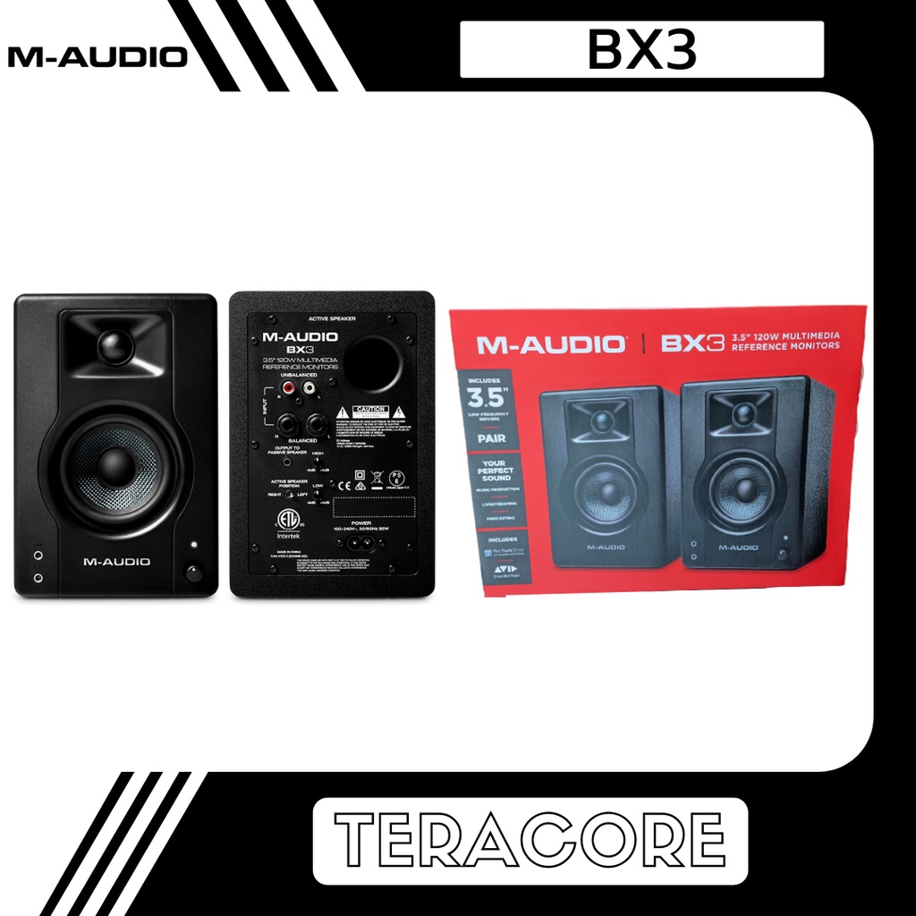Jual M-Audio BX3 120 Powered Studio Monitors Desktop Computer Speakers for Music Production ...