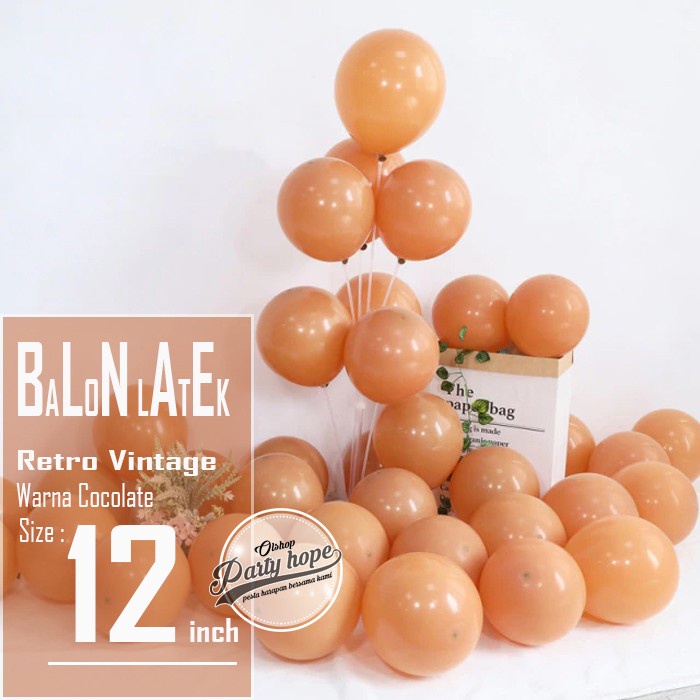 Jual balon latex Retro Coklat / balon latex retro Vintage warna Coklat ... Jual balon latex Retro Coklat / balon latex retro Vintage warna Coklat ...