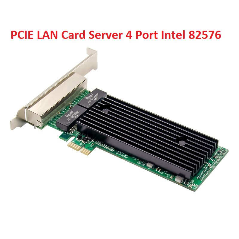 Jual LAN Card 4 Port PCIE Gigabit Intel Lan Card Server Ethernet Quad ...