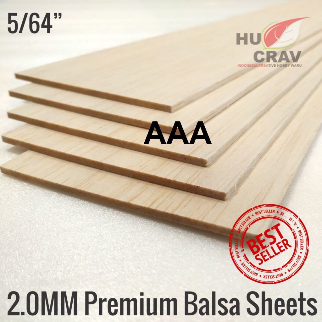 Jual Balsa Sheet Tebal 2mm 10cmx100cm Kayu Maket Murah Bahan Maket ...