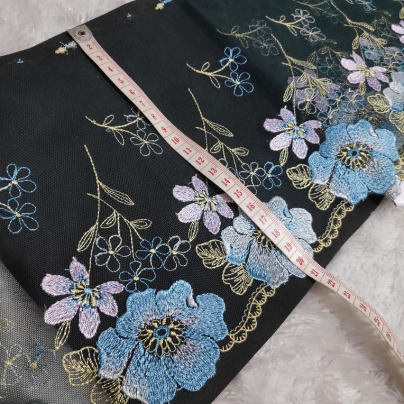 Jual Renda tile bordir varian warna (Per50cm) | Shopee Indonesia