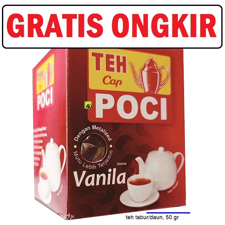 Jual ga- teh poci vanilla 50gr PCS teh tubruk poci hitam vanila 50 gr | Shopee Indonesia