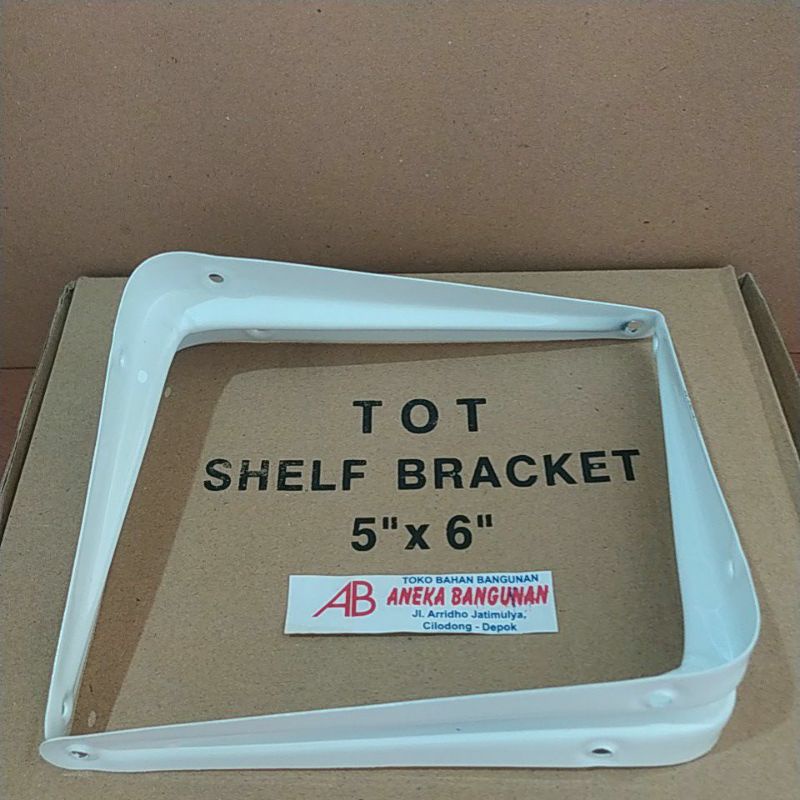 Jual Besi Siku Rak L Dinding Putih Uk. 5" x 6" @2 psc | Shopee Indonesia