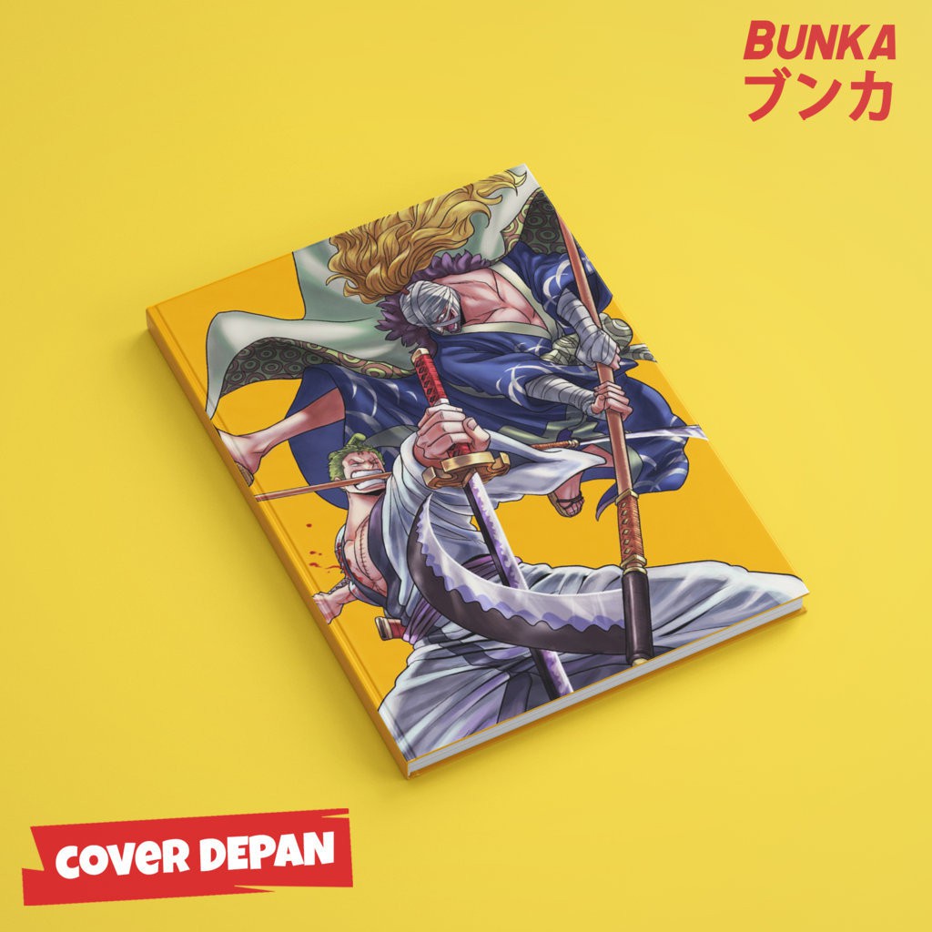 Jual Notebook Anime One Piece Zoro vs Killer Hardcover A5 Buku Tulis ...