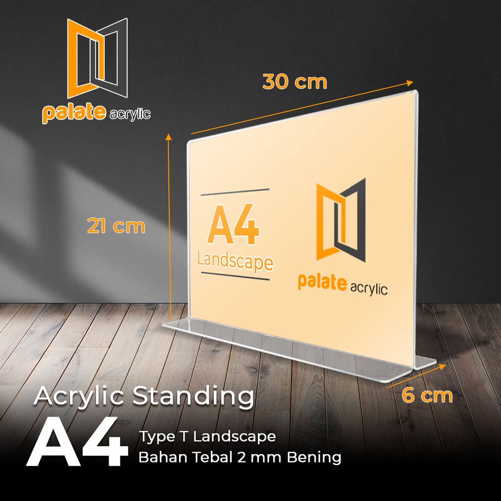 Jual ACRYLIC A4T LANDSCAPE / AKRILIK A4 TYPE T LANDSCAPE | Shopee Indonesia