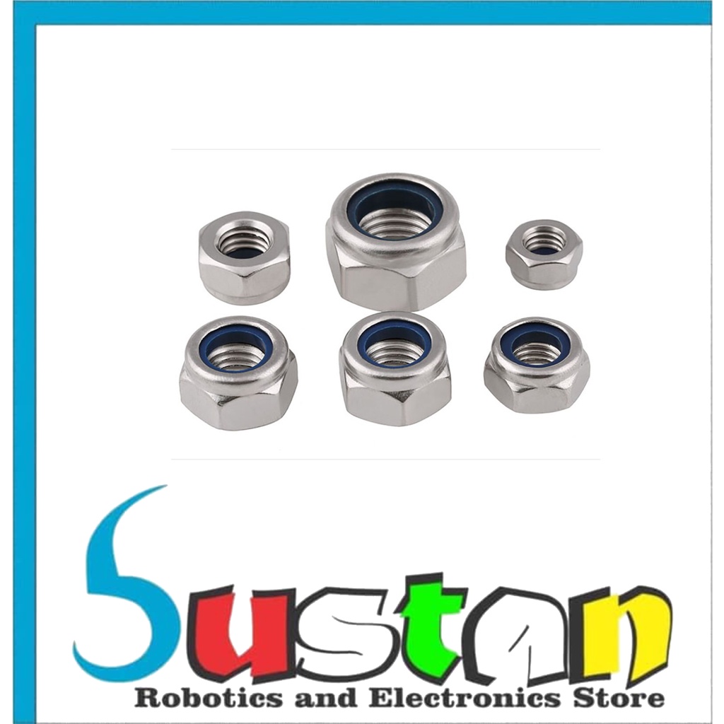 Jual SELF NYLON LOCK M3 MUR 304 NUT 3MM STAINLESS STEEL ANTI KARAT KUNCI 6 | Shopee Indonesia