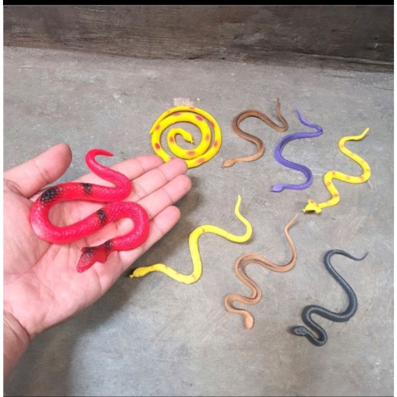 Jual Mainan Anak Miniatur Ular Karet Isi 8 Dan 12 Pcs | Shopee Indonesia