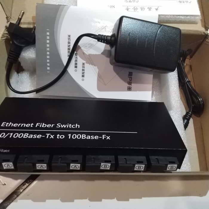 Jual Dijual Ethernet Fiber Optic Switch Media Converter 6 Port SC ...