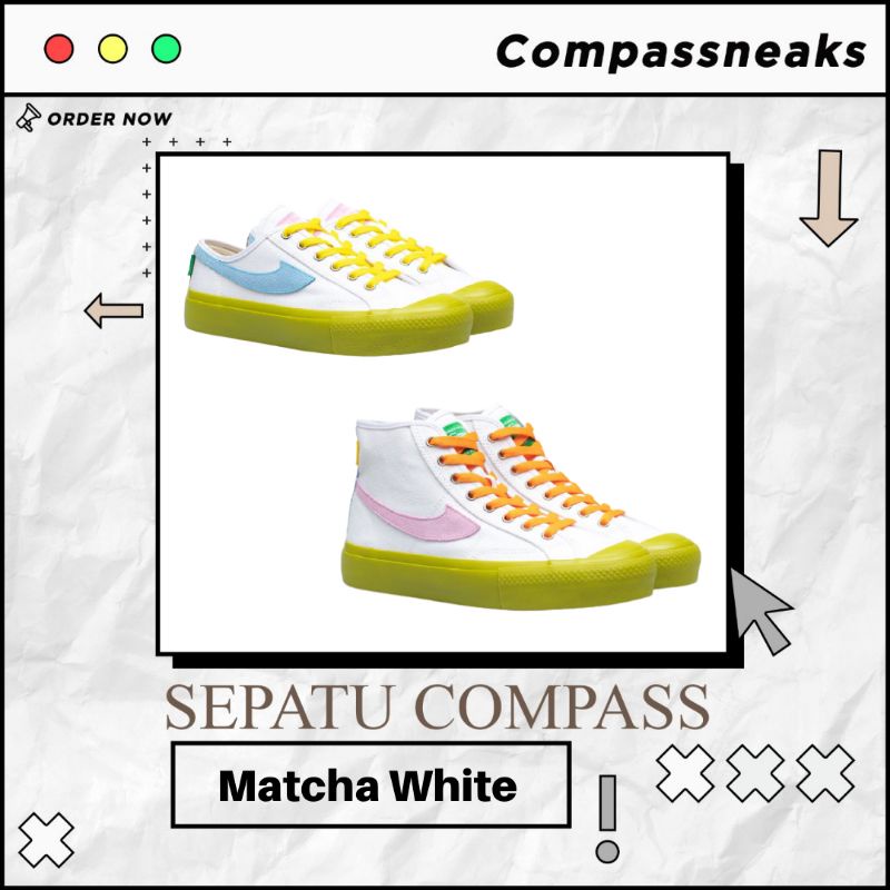 Jual Sepatu Compass Gazelle Matcha White | Shopee Indonesia