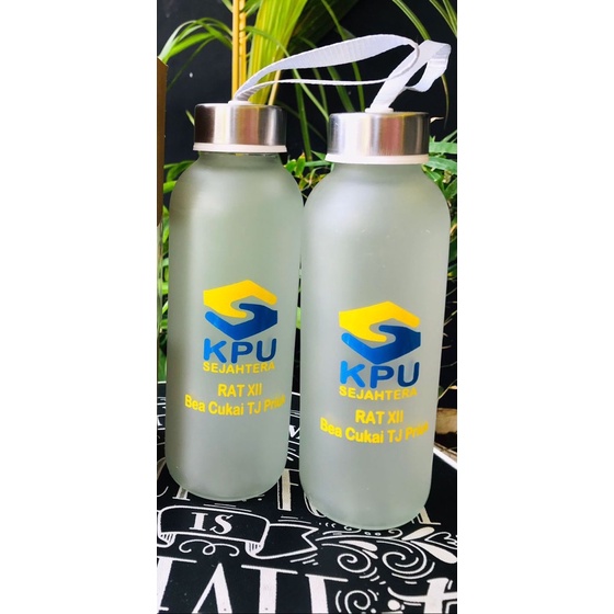 Jual Botol tumbler doff + custom sablon logo dan nama termurah | Shopee ...