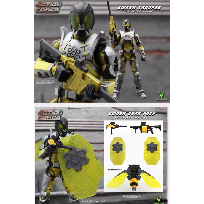 Jual Valaverse Action Force 1/12 Action Figure: Swarm Trooper & Gear Pack Titaniawat | Shopee ...