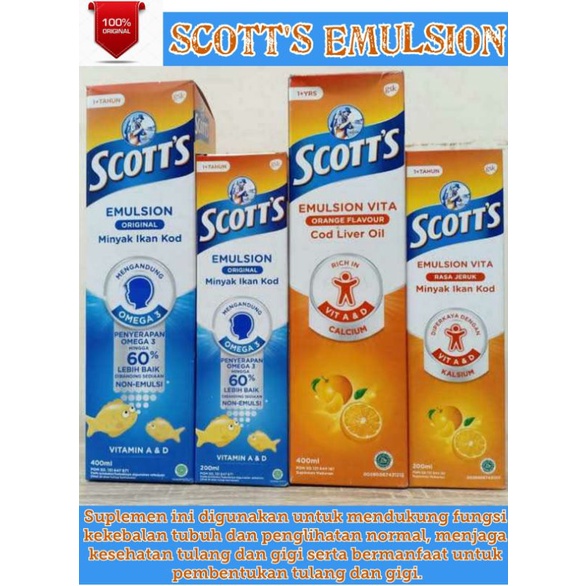 Jual Scotts Emulsion 400 Ml Scotts Vita Orange / Scots Original 400 Ml ...