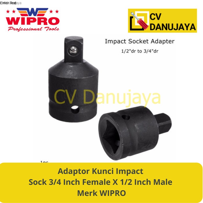 Jual Adaptor Konverter Kunci Impact Sock 3/4 Inch Female 1/2 " Male ...